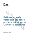[Withdrawn] Actions for early years and childcare providers during the ...