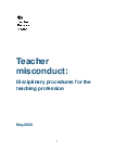Teacher misconduct: disciplinary procedures - GOV.UK