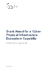 Cyber-Physical Infrastructure Ecosystem Building: funding competition ...