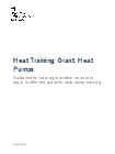 Training providers: register to offer the Heat Training Grant for heat pumps - GOV.UK