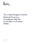 Compliance with the Convention on Nuclear Safety Obligations: 9th ...