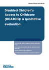 Disabled children's access to childcare (DCATCH): a qualitative ...