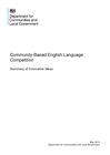 Community-based English language competition: summary of innovative ...