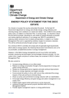 Energy policy statement for the DECC estate - GOV.UK
