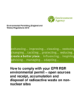 Open sources: how to comply with your EPR RSR environmental permit - GOV.UK