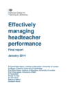 Headteacher performance: effective management - GOV.UK