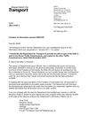 Request for a copy of the letter sent to Senior Traffic Commissioner ...