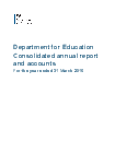 DfE consolidated annual report and accounts 2015 to 2016 - GOV.UK