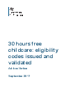 30 hours free childcare: eligibility codes issued and validated - GOV.UK