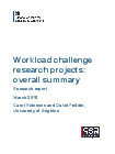 Workload challenge research projects: summary report 2018 - GOV.UK