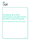 Accessing and using NHS documents to counter fraud: code of practice ...