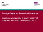 Teenage pregnancy prevention framework - GOV.UK
