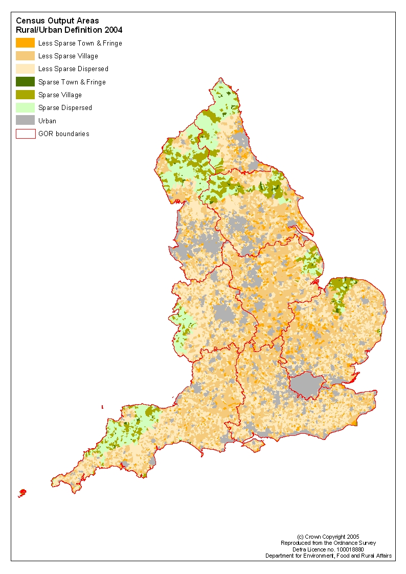Maps of rural areas in England (Census 2001) - GOV.UK