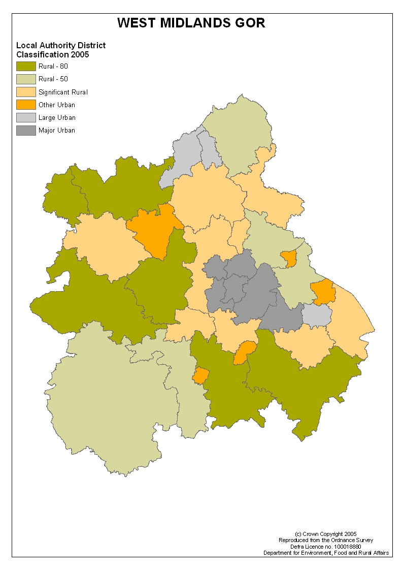 Regional maps of rural areas (Census 2001)- Region: west Midlands - GOV.UK
