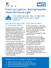 Hospital discharge: leaflet for patients when they enter hospital - GOV.UK