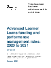 Advanced learner loans funding rules 2020 to 2021 - GOV.UK