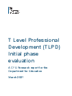 T Level Professional Development Initial phase evaluation - GOV.UK