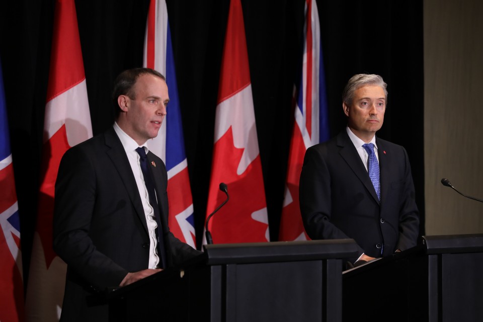 Foreign Secretary's speech at a press conference with the Canadian ...