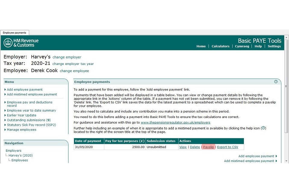 Basic PAYE Tools user guide - GOV.UK