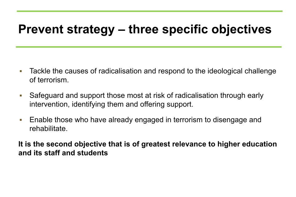 An introduction to the Prevent Duty in higher education (HE): notes for ...