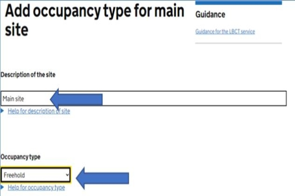 Land and building collection tool - occupancy changes guidance for ...