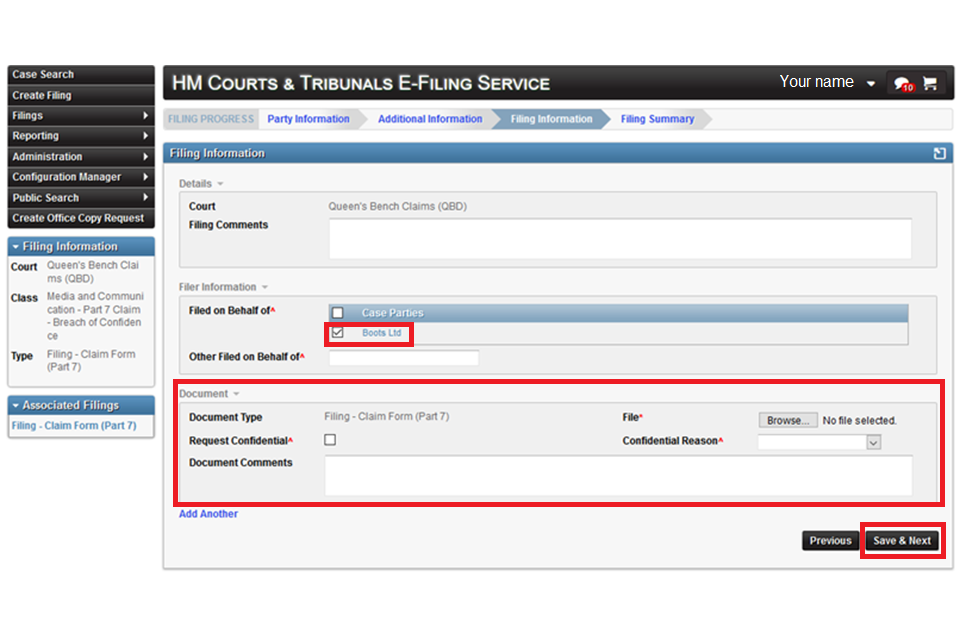 Submit and manage your filings - GOV.UK