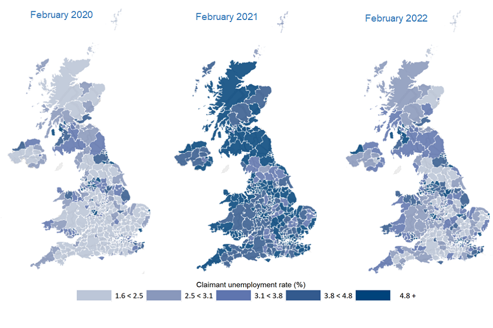 Alternative Claimant Count statistics January 2013 to February 2022 ...