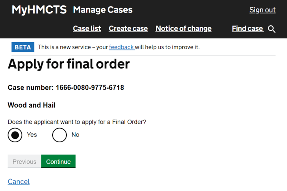 Apply for a final order – sole or joint application - GOV.UK
