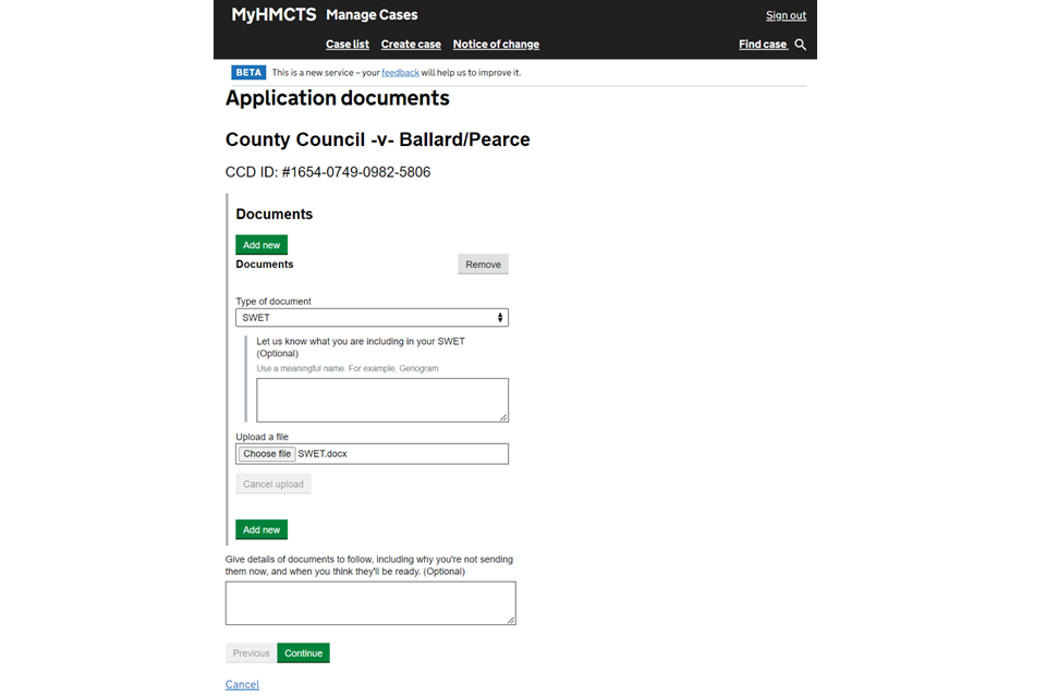 Submit And Serve An Application Gov Uk
