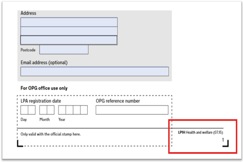Avoiding errors when completing a lasting power of attorney form - GOV.UK