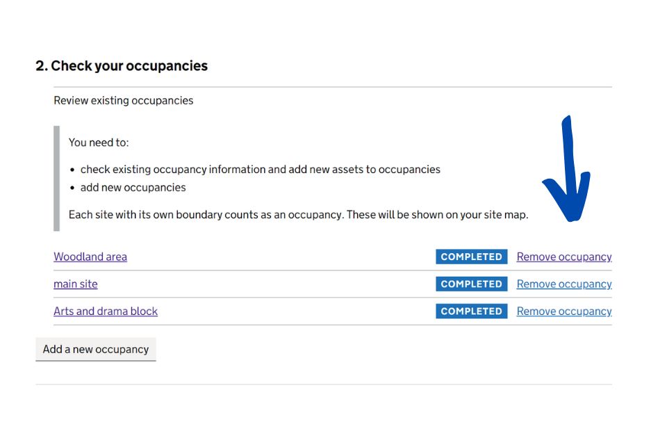 Land and building collection tool - occupancy changes guidance for ...