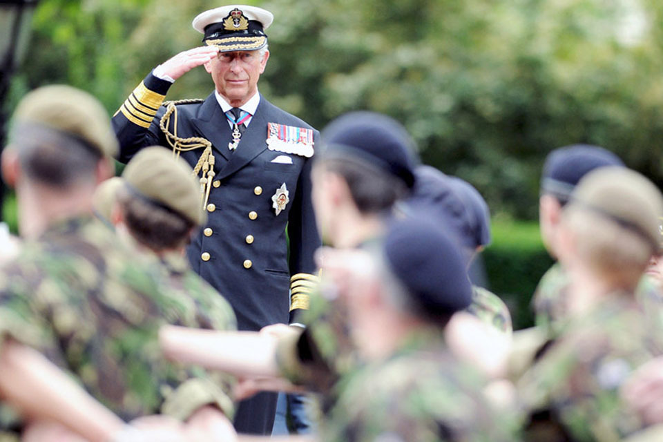 Prince of Wales salutes cadets on The Mall - GOV.UK
