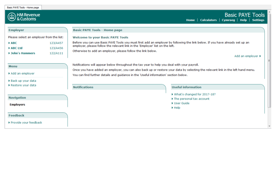 Basic PAYE Tools: User guide - GOV.UK