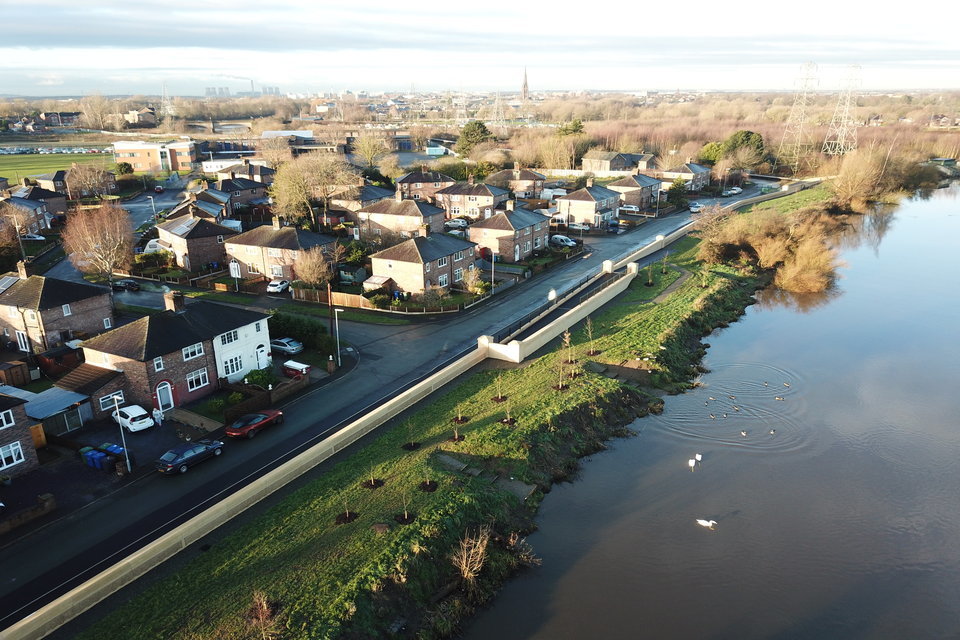 Warrington’s £34 million flood defence scheme officially complete - GOV.UK