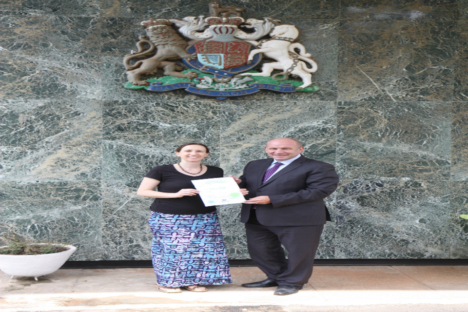 Anna Vines receives 'Point of Light' Award - GOV.UK
