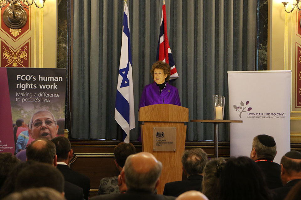 Baroness Anelay hosts Holocaust Memorial Day event - GOV.UK