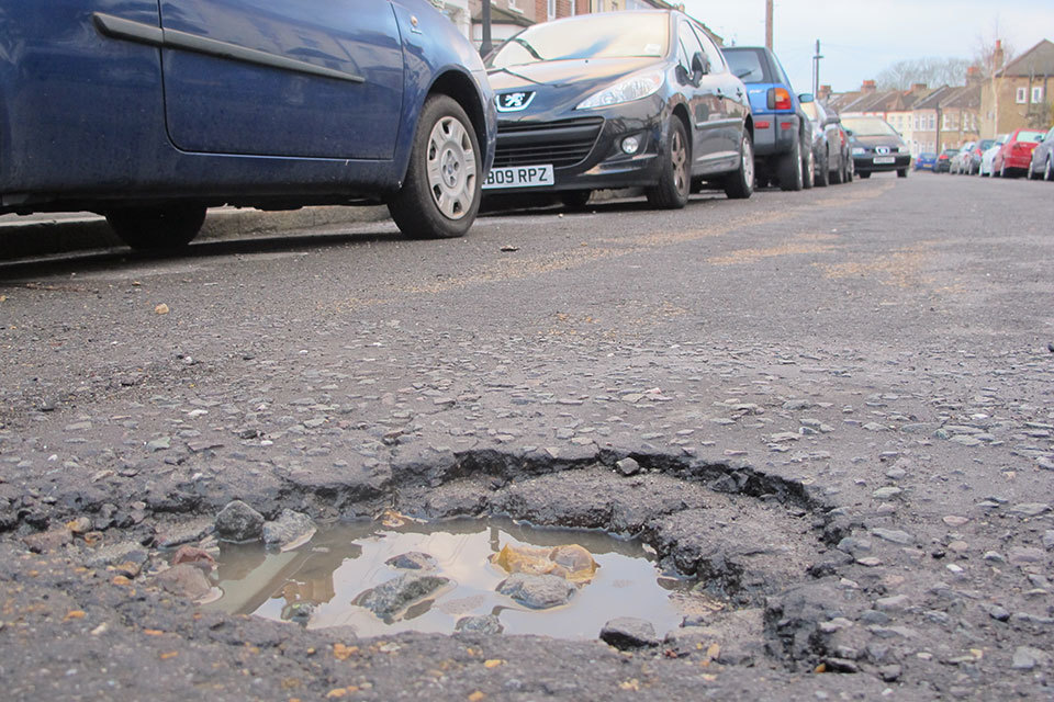 Cash for councils to fill almost 1 million potholes - GOV.UK