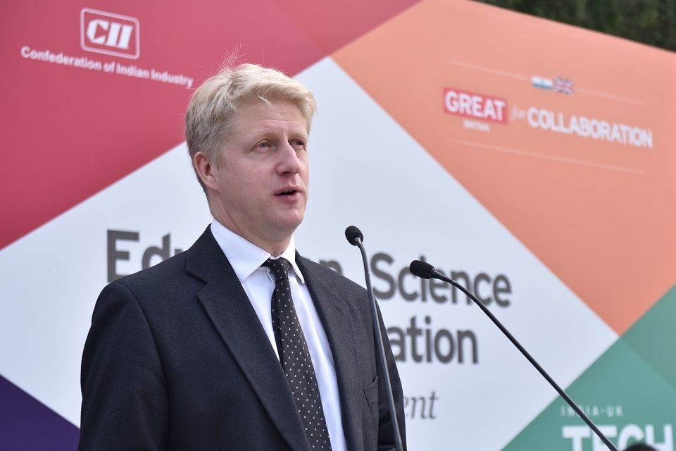 Science Minister announces £80 million UK-India research investments ...