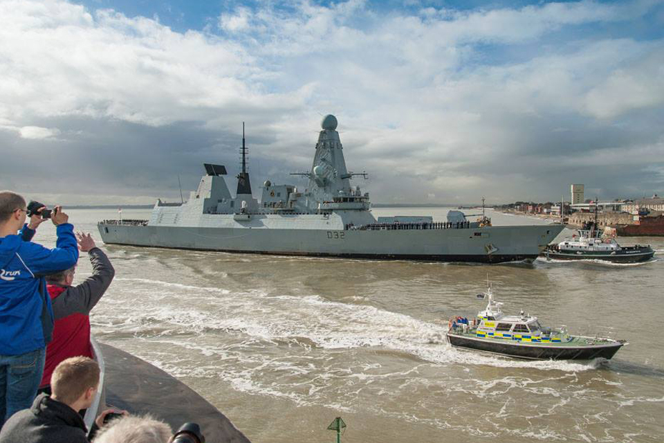 HMS Daring welcomed home by Philippines officials - GOV.UK