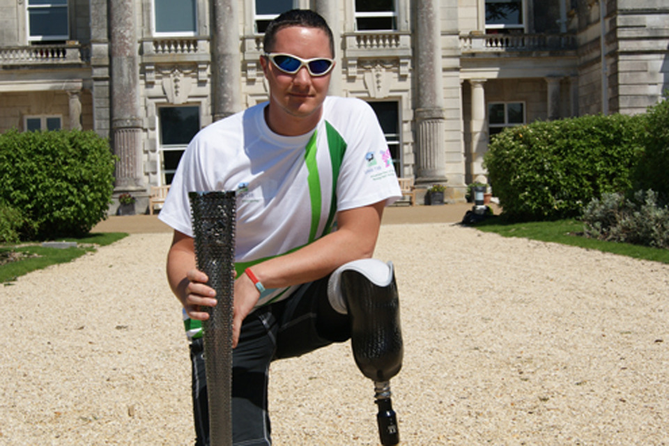 Military torchbearers carry the Paralympic Flame - GOV.UK