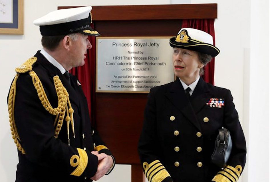 Her Royal Highness The Princess Royal names new jetty for Navy’s giant ...