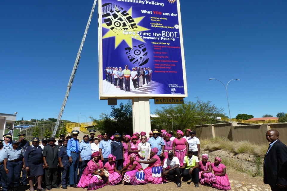 Roll out of community policing marked by billboard unveiling - GOV.UK