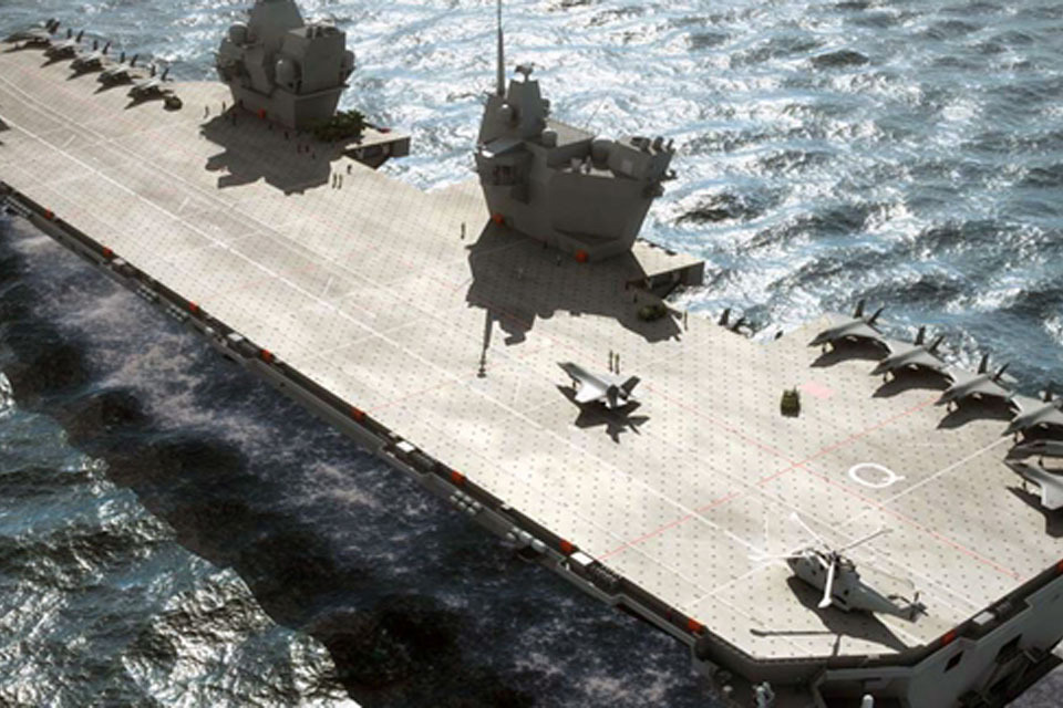 Navy's new carrier receives first massive gas turbine - GOV.UK