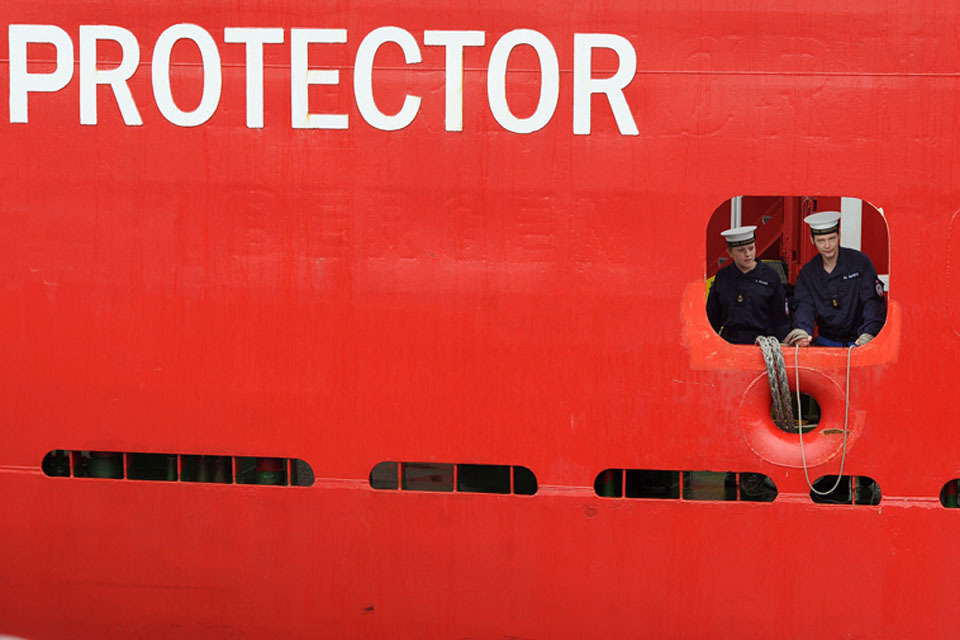HMS Protector returns from maiden deployment - GOV.UK
