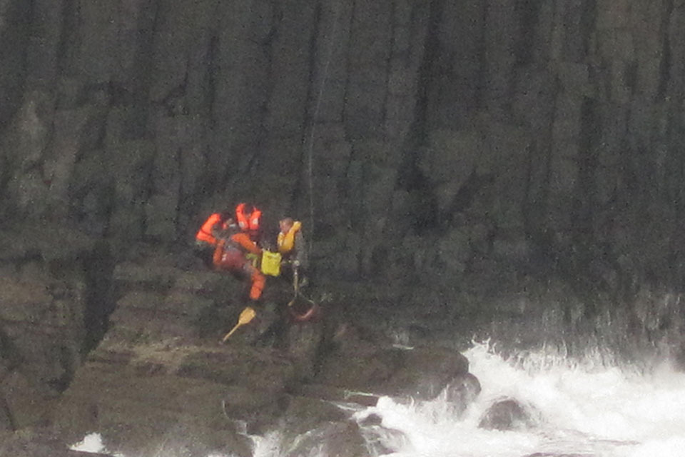 Royal Navy saves 7 and dog in cliff-face rescue - GOV.UK