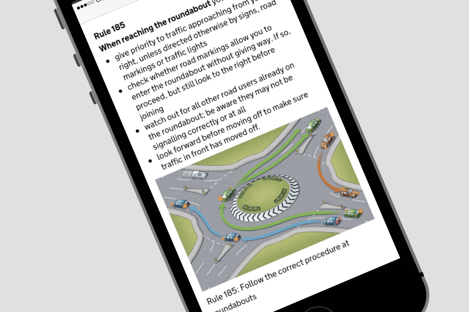 The Highway Code is now easier to use on GOV.UK - GOV.UK
