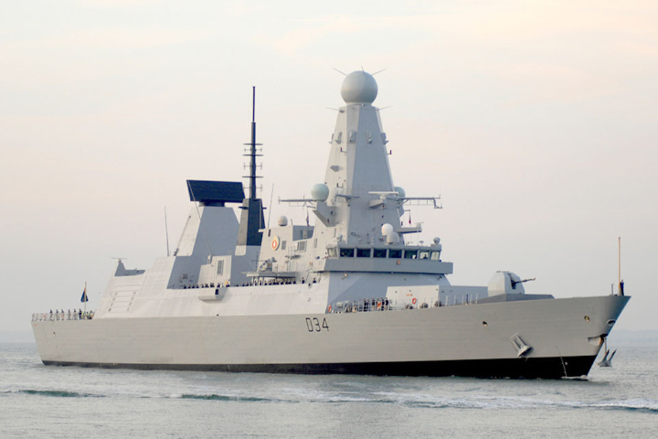 HMS Diamond enters service - GOV.UK