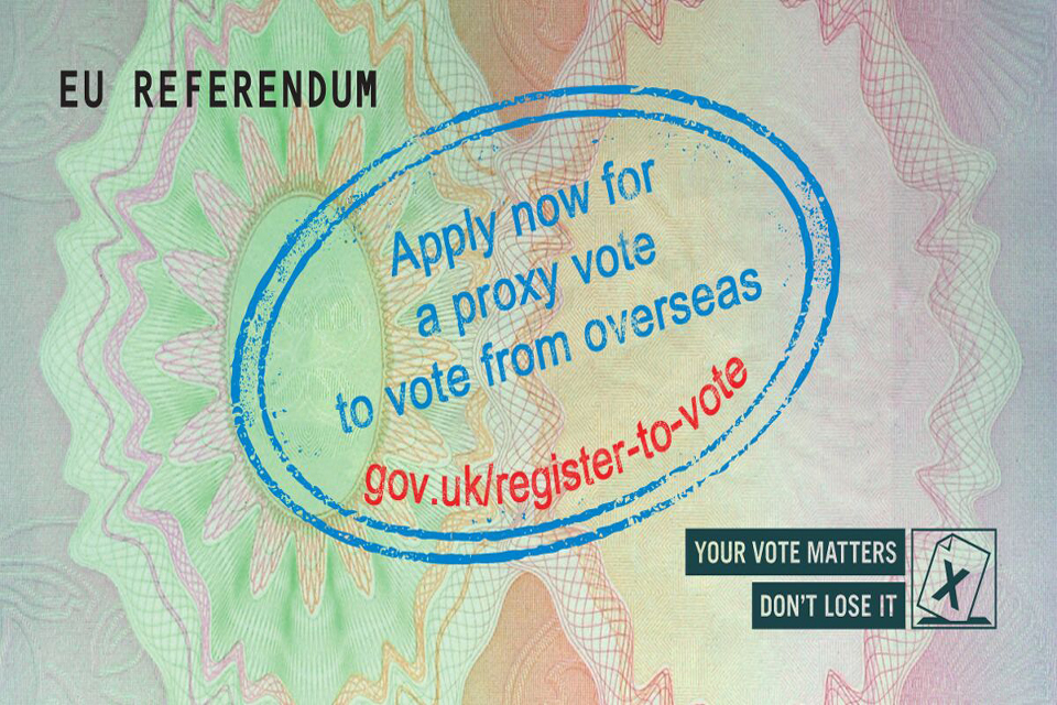 Eligible British expats must apply for a proxy vote in EU Referendum by ...