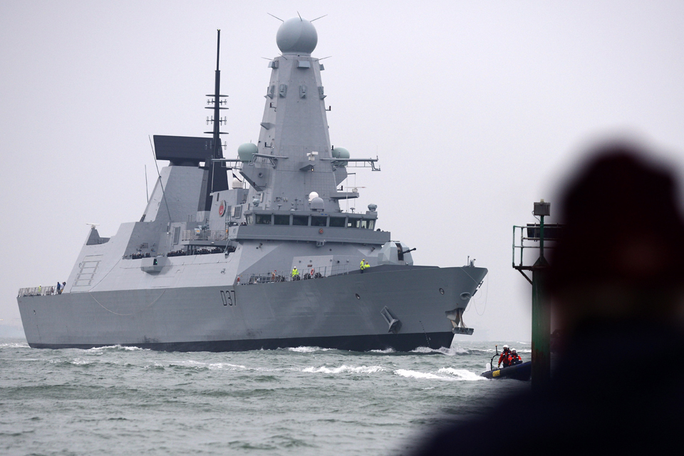 Final Type 45 destroyer enters service early - GOV.UK