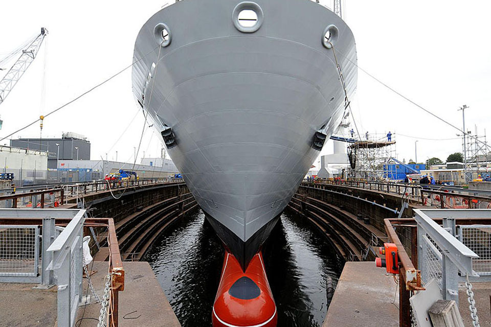 HMS Bulwark leaves dry dock in £30m refit - GOV.UK